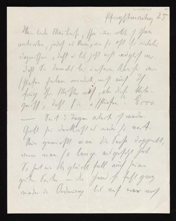 Letter from Max Beckmann‘, Max Beckmann, recipient: Marie-Louise Von ...
