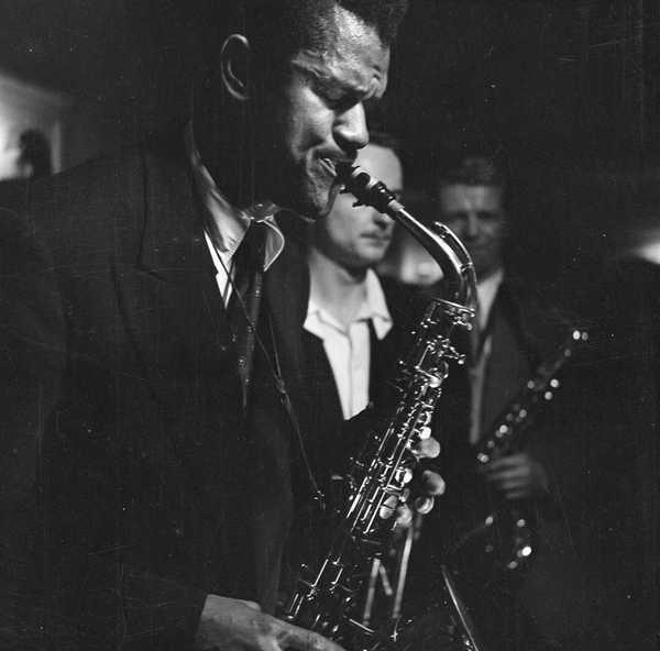 Photograph of jazz musician and composer Joe Harriott, performing on ...