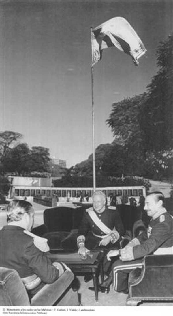 ‘Monument to the Fallen in the Malvinas + F. Galtieri, Jorge Videla and ...