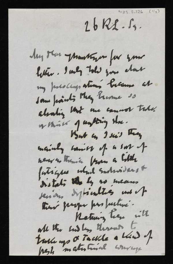 Incomplete letter from Walter Sickert to Ethel Sands, addressed 26 Red ...