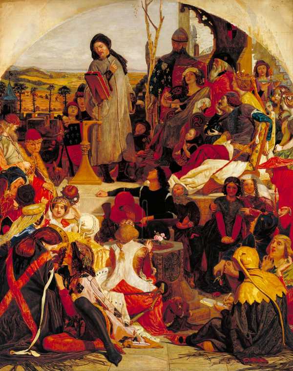 ‘Chaucer at the Court of Edward III‘, Ford Madox Brown, 1856–68 | Tate
