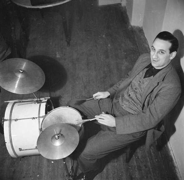 Photograph of Tony Crombie performing on drums‘, Nigel Henderson ...