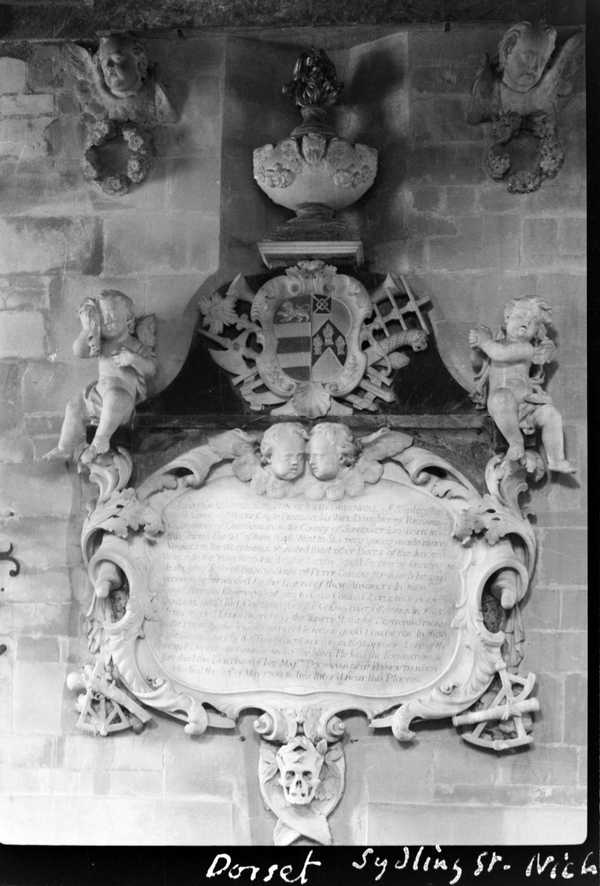 Photograph of a stone wall tablet at Sydling St Nicholas, Dorset‘, John ...