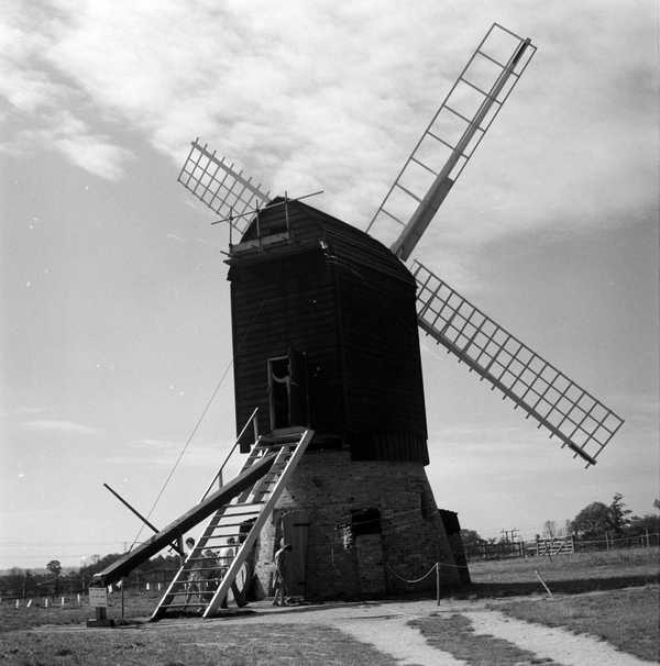 Photograph of a windmill at Avoncroft Museum of Buildings in Bromsgrove ...