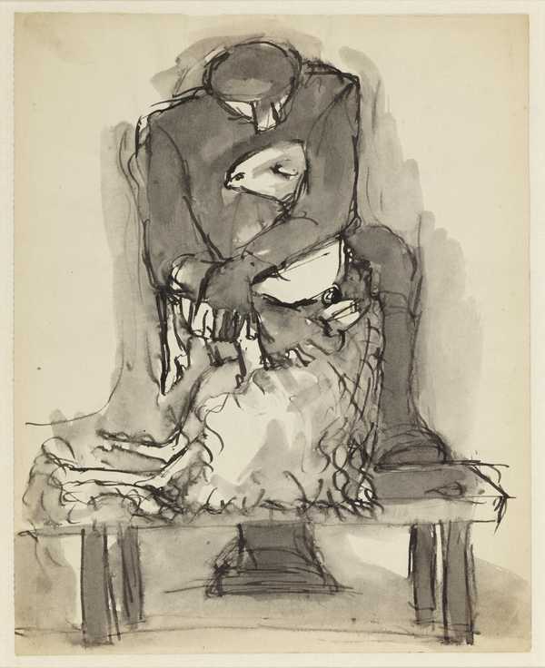 Sketch of a sheep shearer‘, Josef Herman‘, Josef Herman – Tate Archive ...