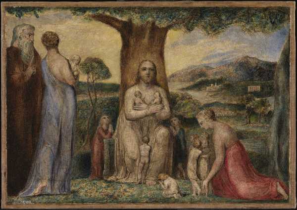 ‘Christ Blessing the Little Children‘, William Blake, 1799 | Tate