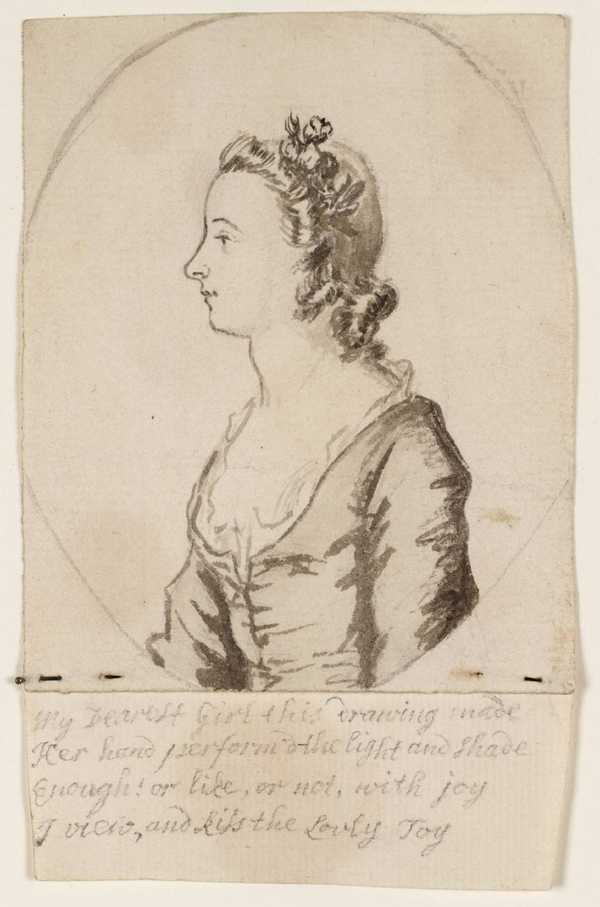 ‘Portrait of a Young Girl In Profile to the Left, within a Drawn Oval ...