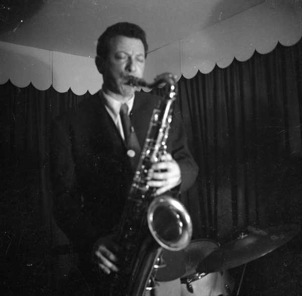 Photograph of a musician performing on saxophone‘, Nigel Henderson, [c ...