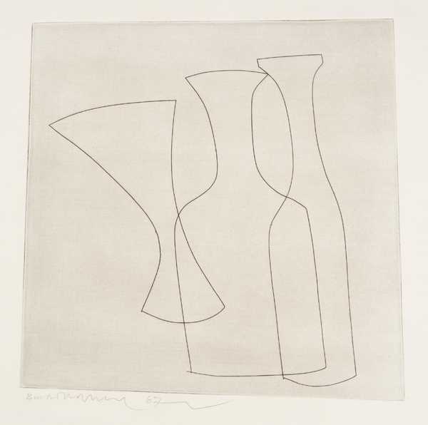 ‘2 bottles & glass‘, Ben Nicholson OM, 1967 | Tate